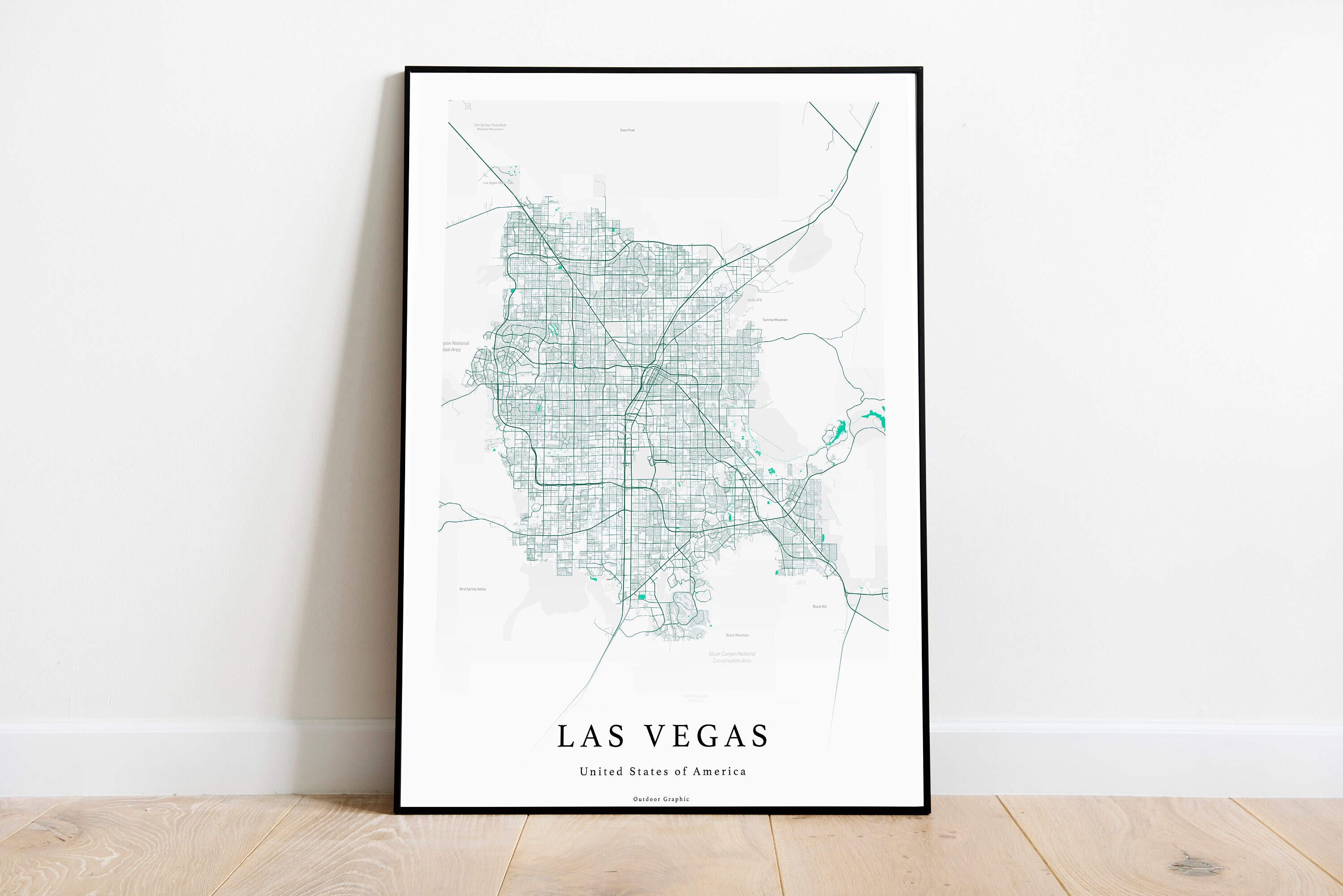 POSTER LAS VEGAS |usa Map |las Vegas Print | Print Art Poster| City Map ...