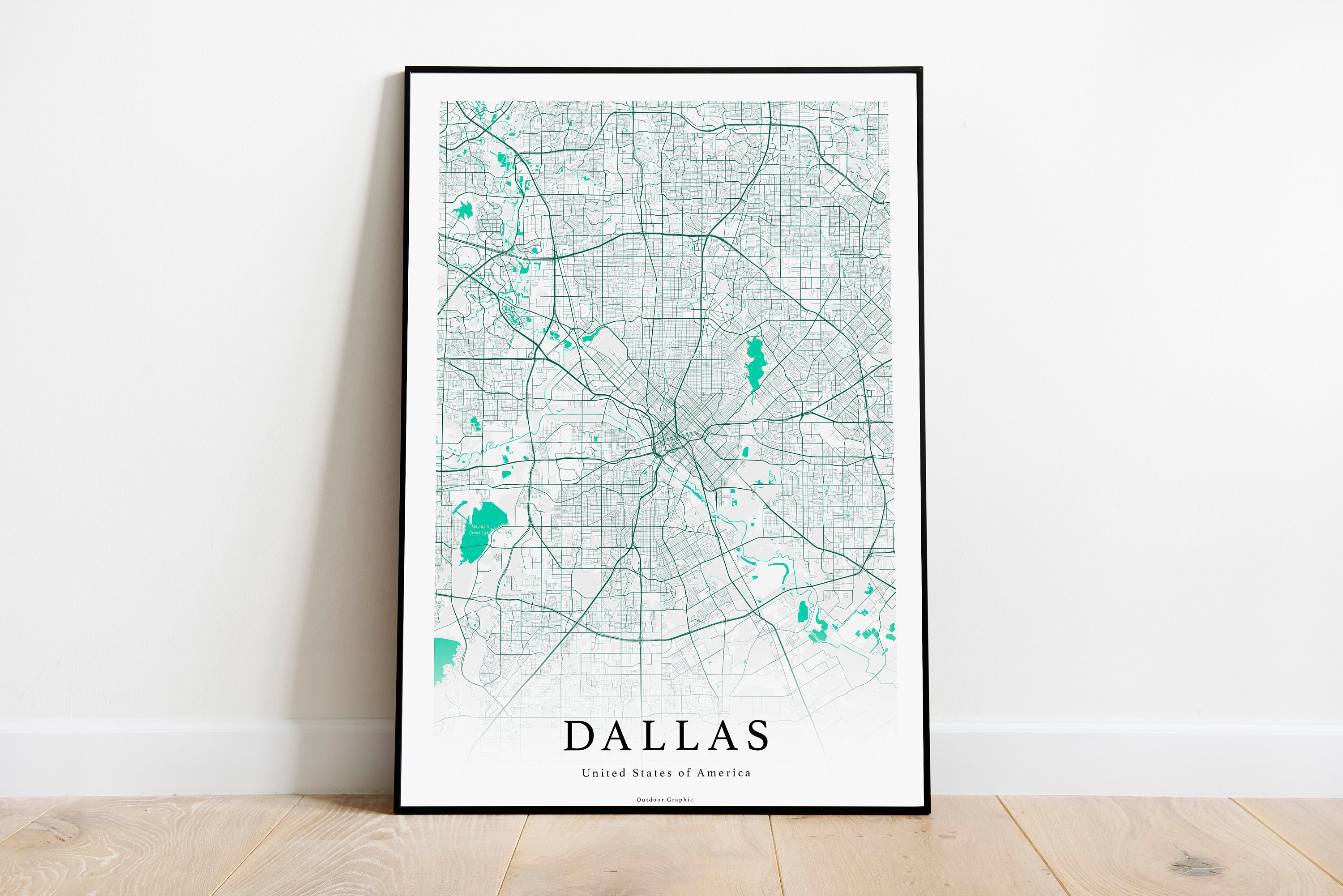 POSTER DALLAS USA Map dallas Print United States Poster wall Art City ...