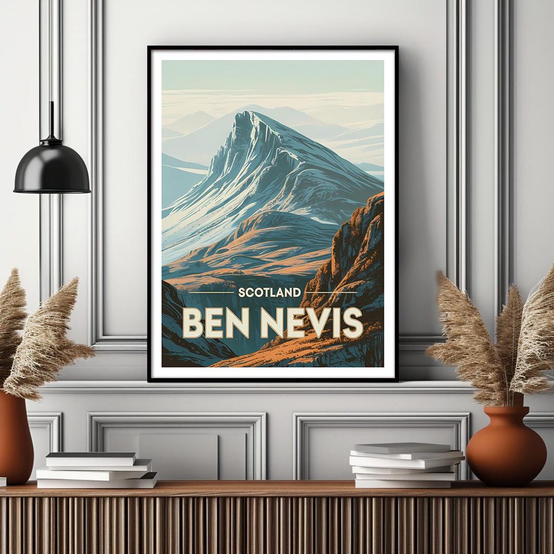Ben Nevis Poster – Majestic Scottish Highlands Landscape Art Print for ...