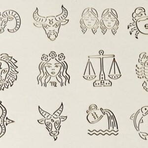 Zodiac Key Chain/key Ring/couples Key Ring/friendship Key Ring/star ...