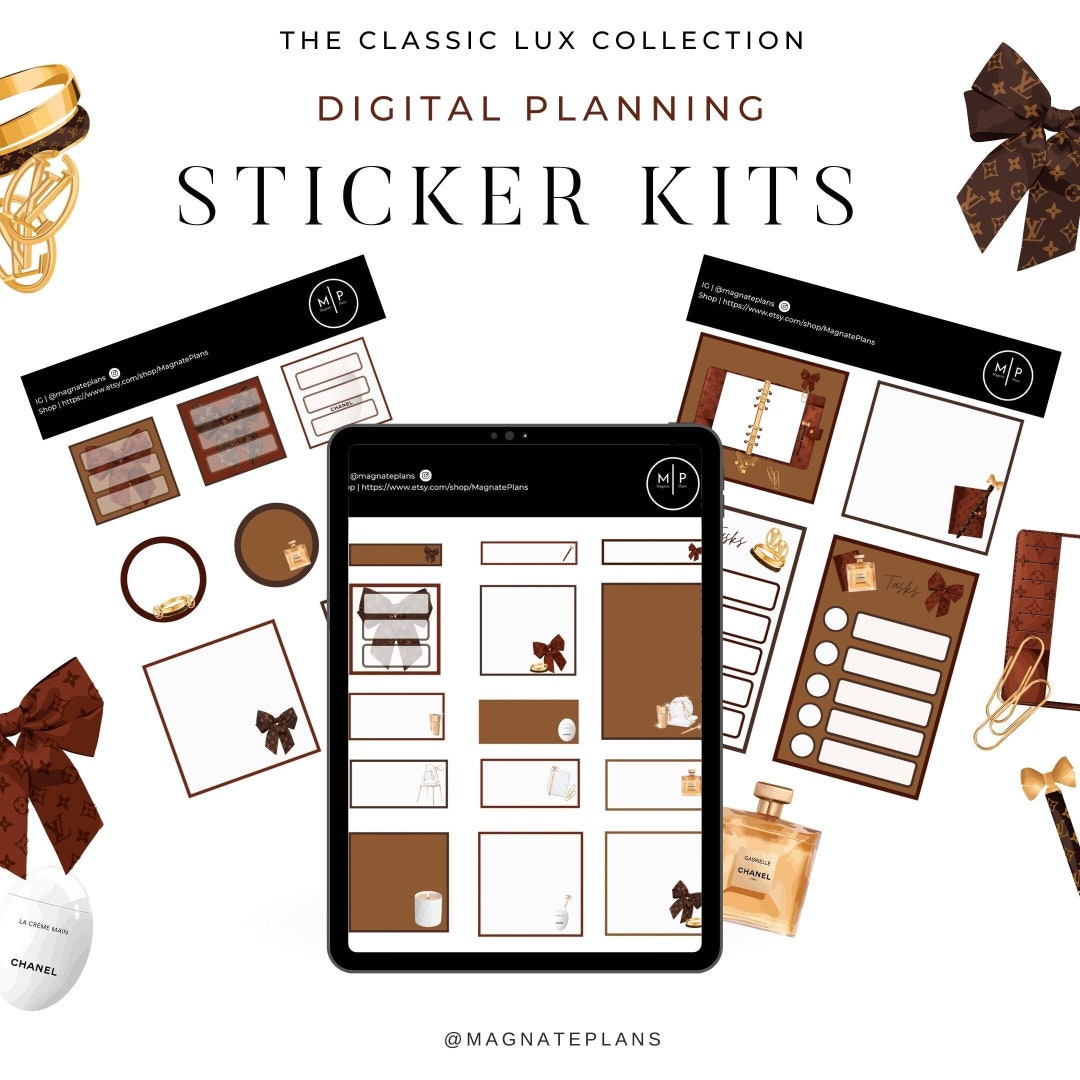 Classic Lux Digital Sticker Collection - Etsy