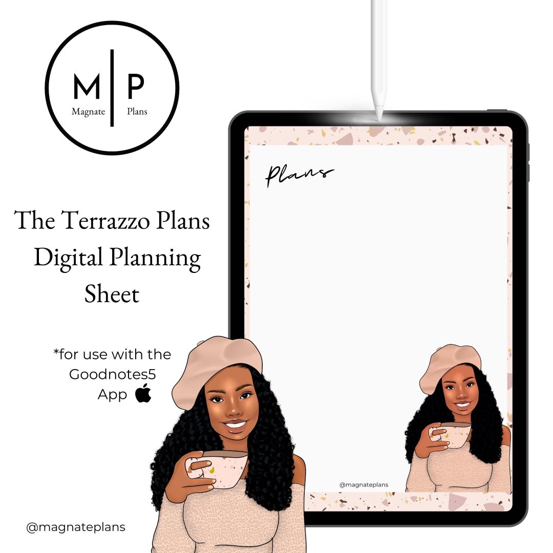 The Terrazzo Plans Digital Planning Sheet - Etsy
