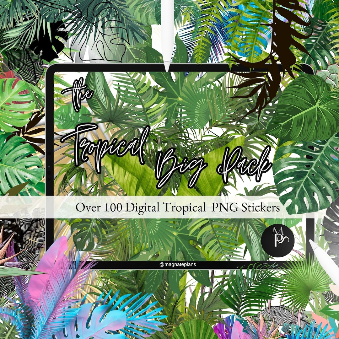The Tropical Big Pack Digital Sticker Collection - Etsy