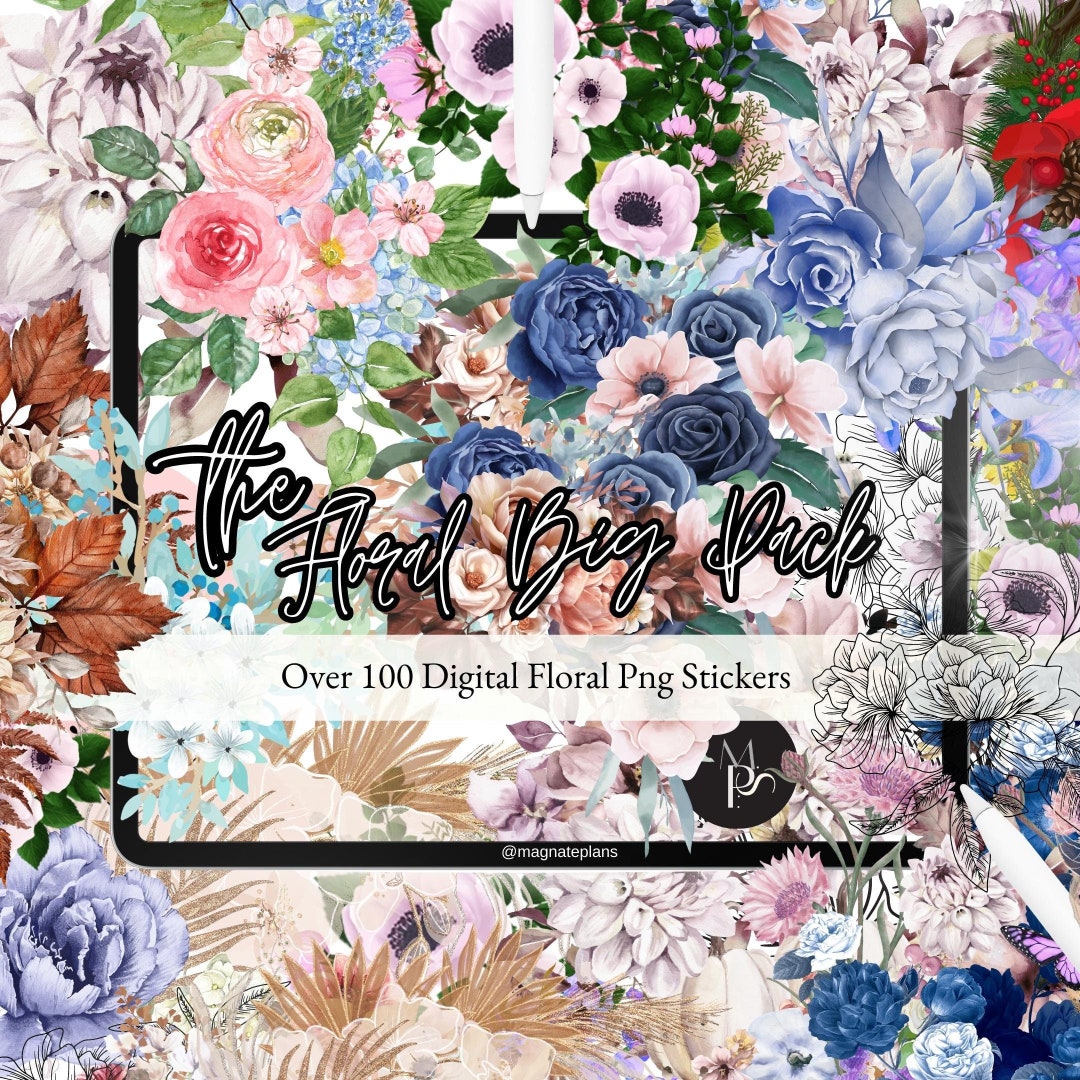 The Floral Big Pack Digital Sticker Collection - Etsy