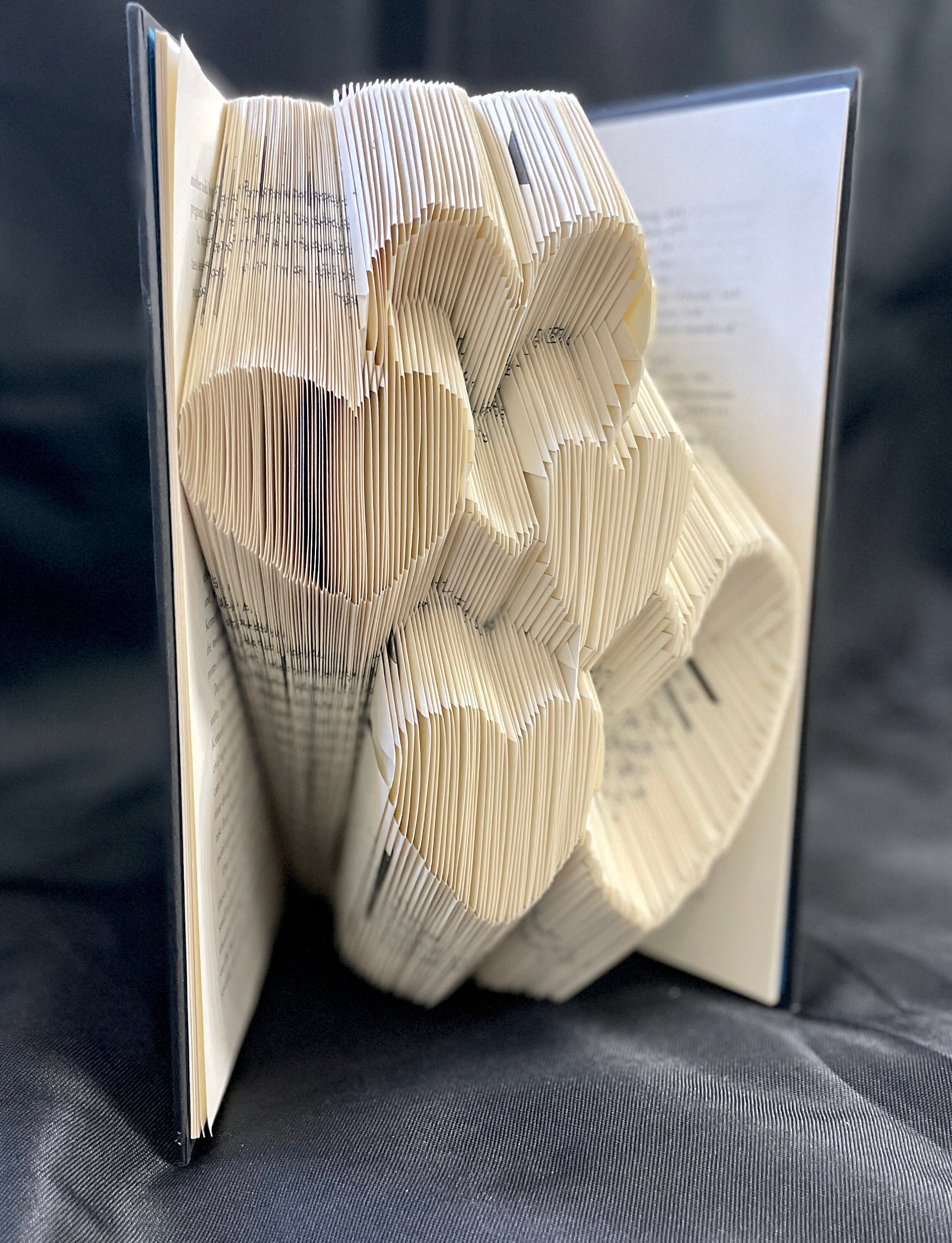 5 Hearts Folded Book Art - Etsy