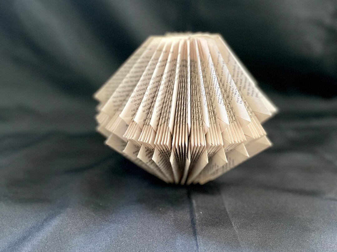 Hand-folded Book Sculpture, Recycled Book Art - Etsy