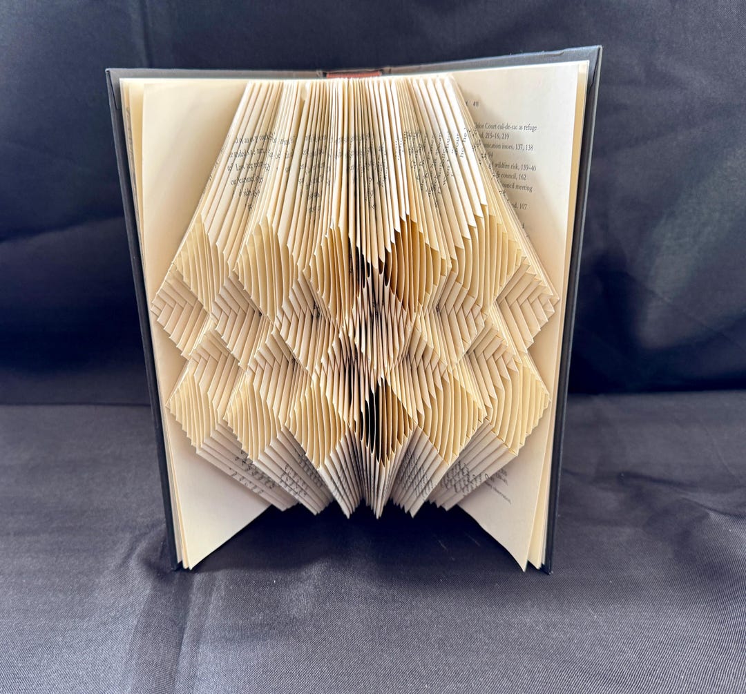 Diamond Pattern Folded Book Art - Etsy