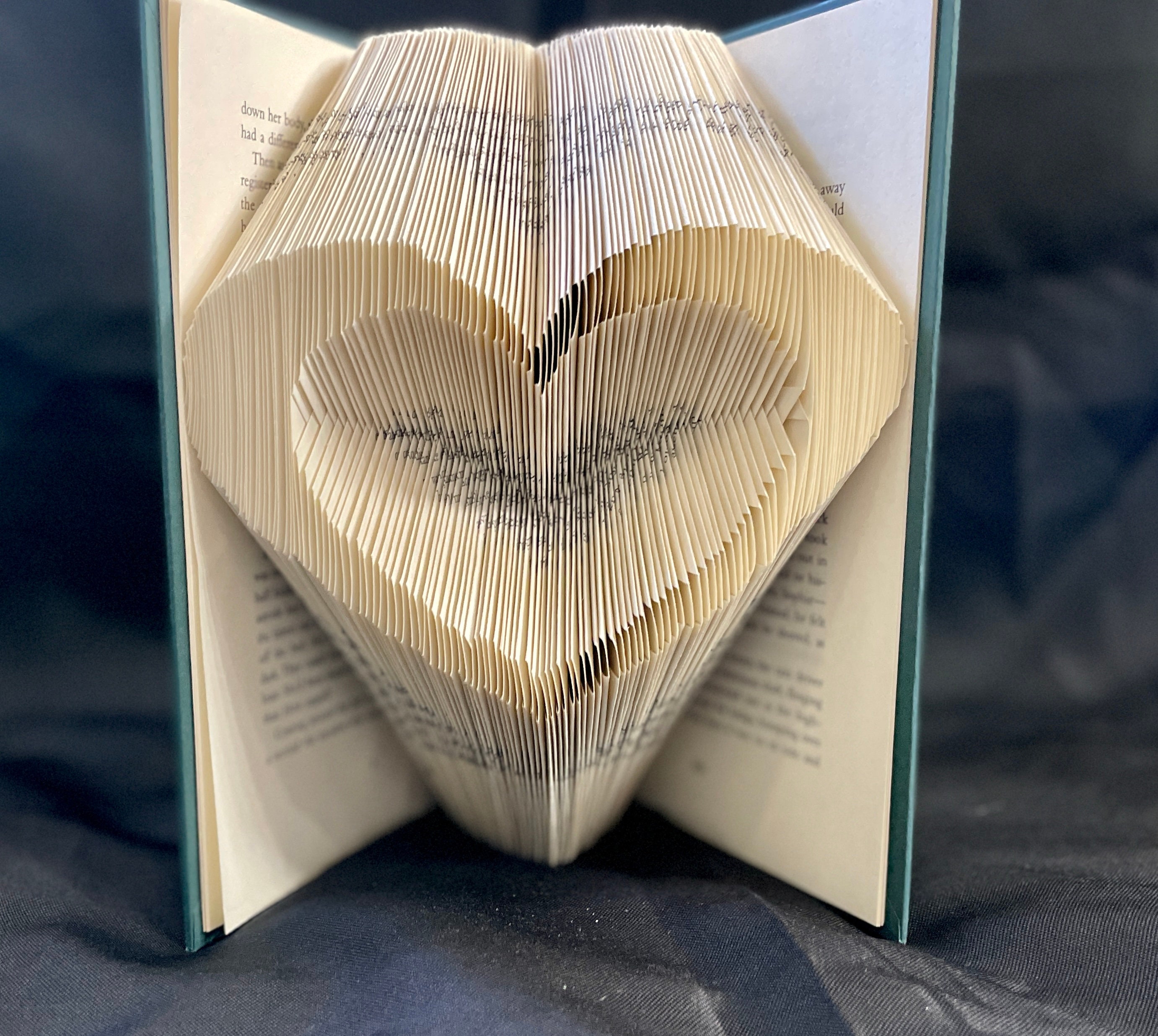 Heart-folded Book Art - Etsy