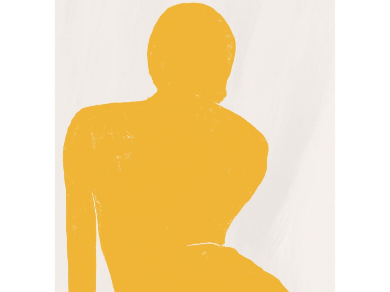 Yellow Female Body Wall Art Abstract Art Print Bedroom - Etsy