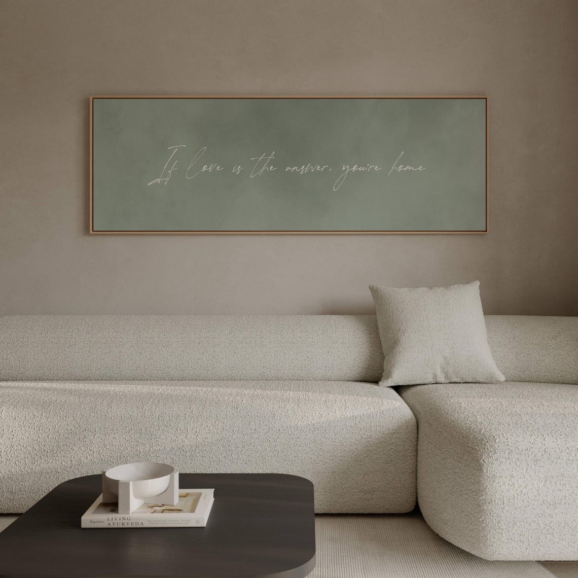 Sage Green If Love is the Answer You're Home Canvas Wall Art ...