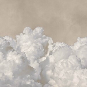 Horizontal Beige Cloud Wall Art Print, Neutral Wall Art, Minimalist ...