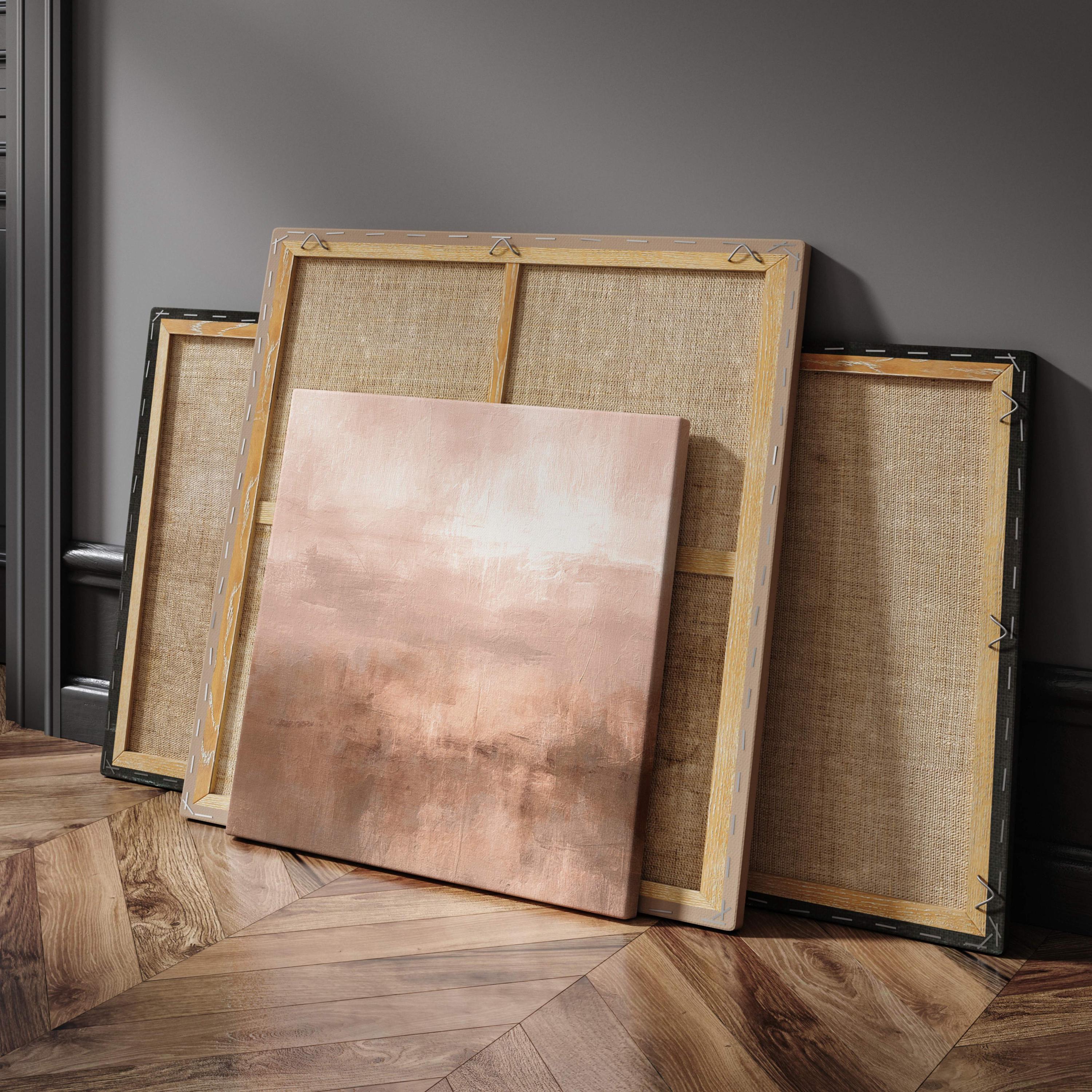 Minimalist Rust Canvas Wall Art, Square Print, Abstract Landscape Art ...