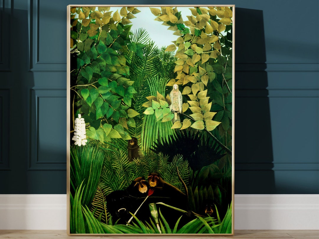 Henri Rousseau Print, Merry Jesters, Rousseau Jungle, Botanical Wall ...