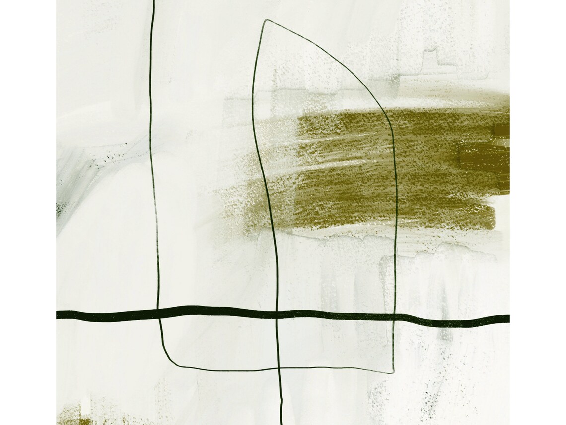 Emerald Green Line Drawing Set of 3 Prints Abstract Art - Etsy