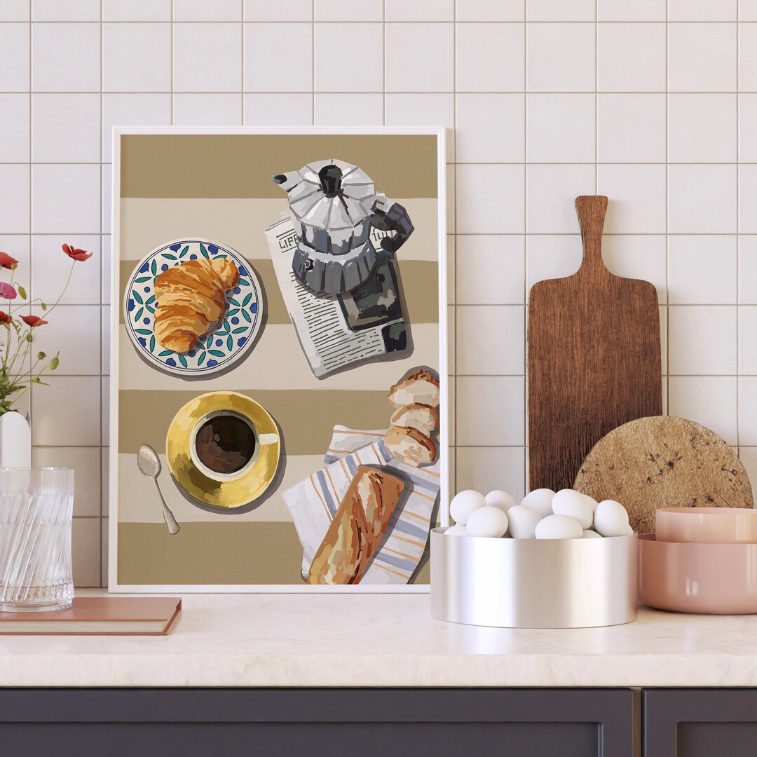 Coffee Wall Art Print, Painting, Kitchen Print, Dining Room Decor ...