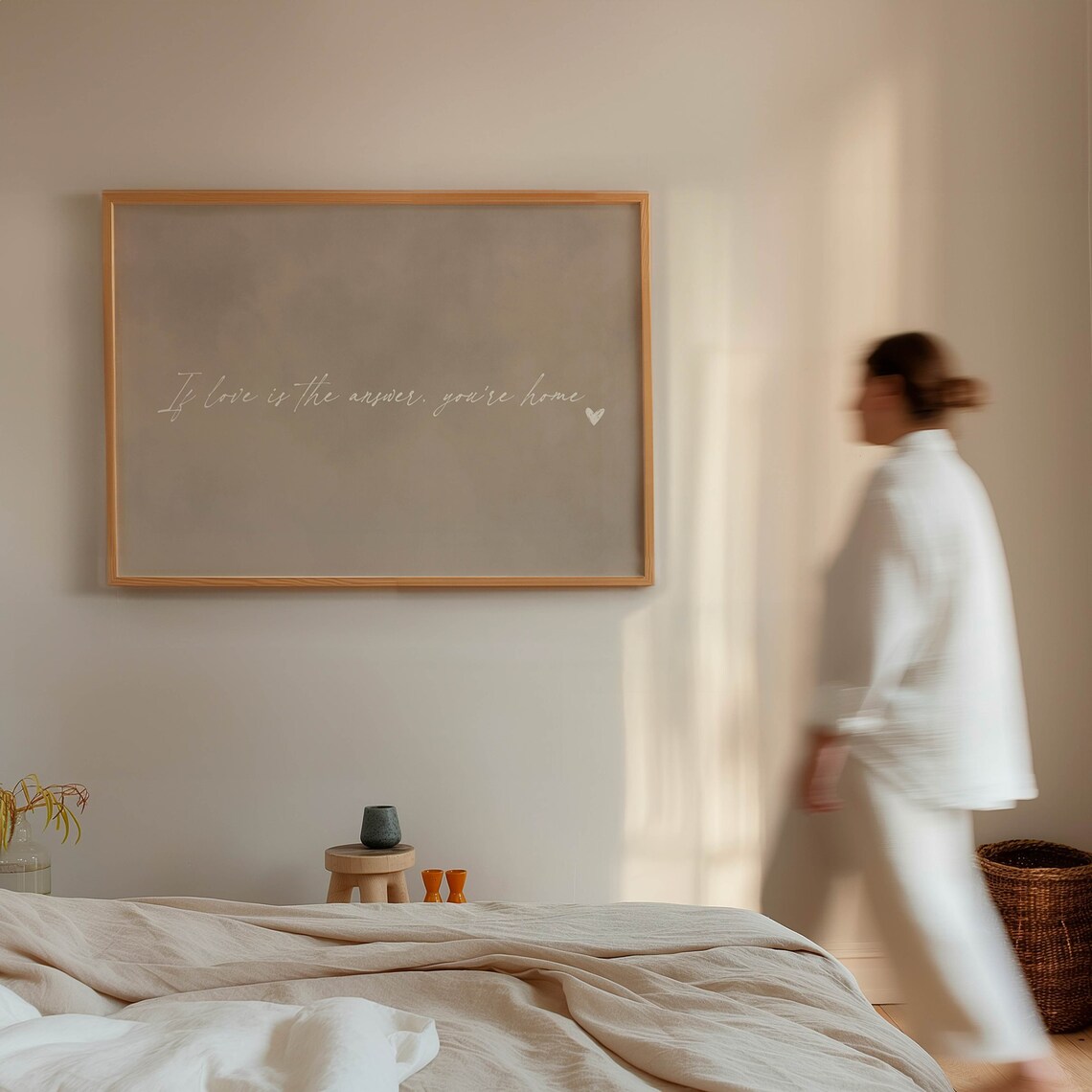 Neutral If Love is the Answer Wall Art Print, You're Home, Minimalist ...