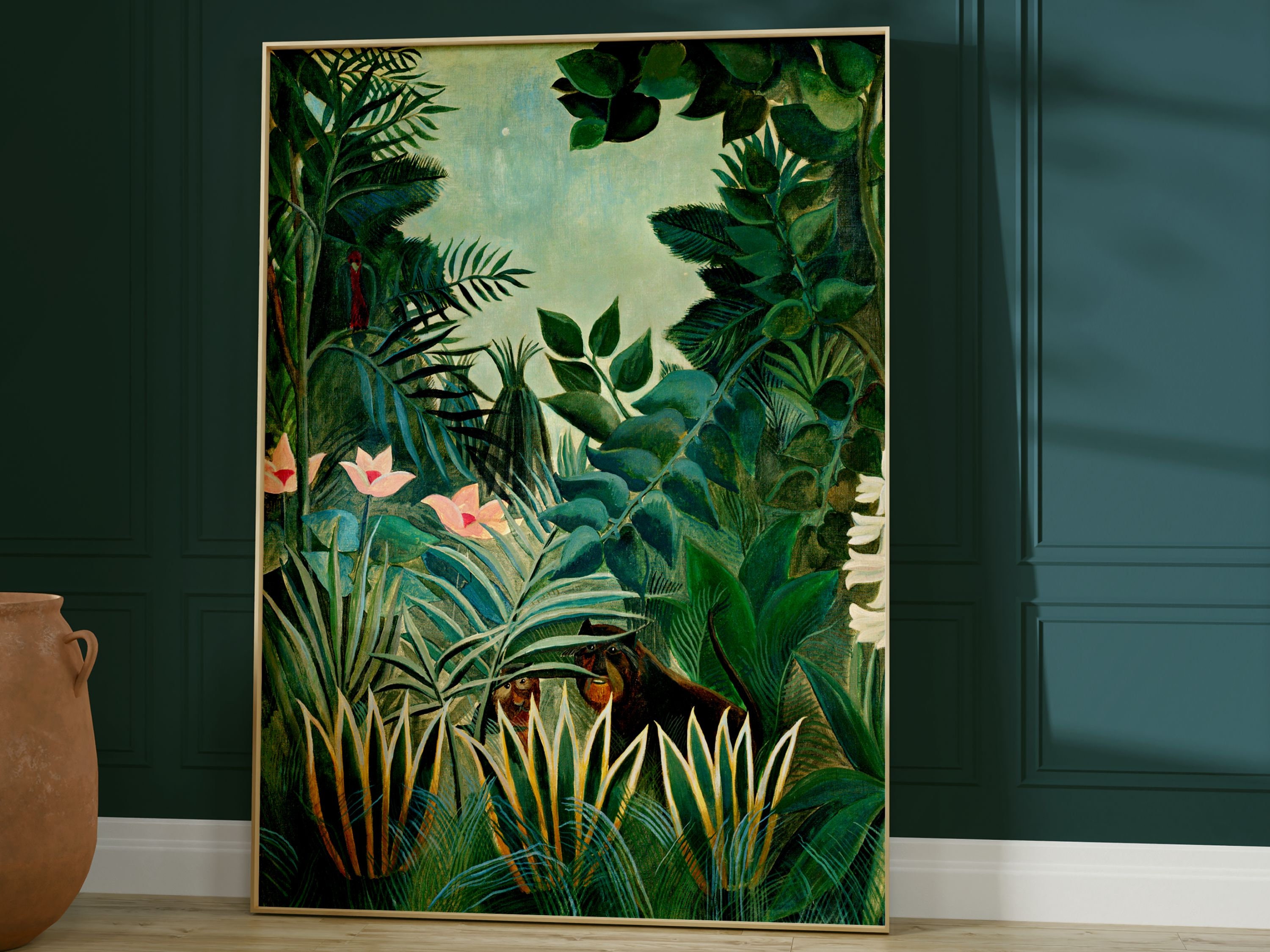 Henri Rousseau Prints, the Equatorial Jungle, Merry Jesters, Set of 2 ...