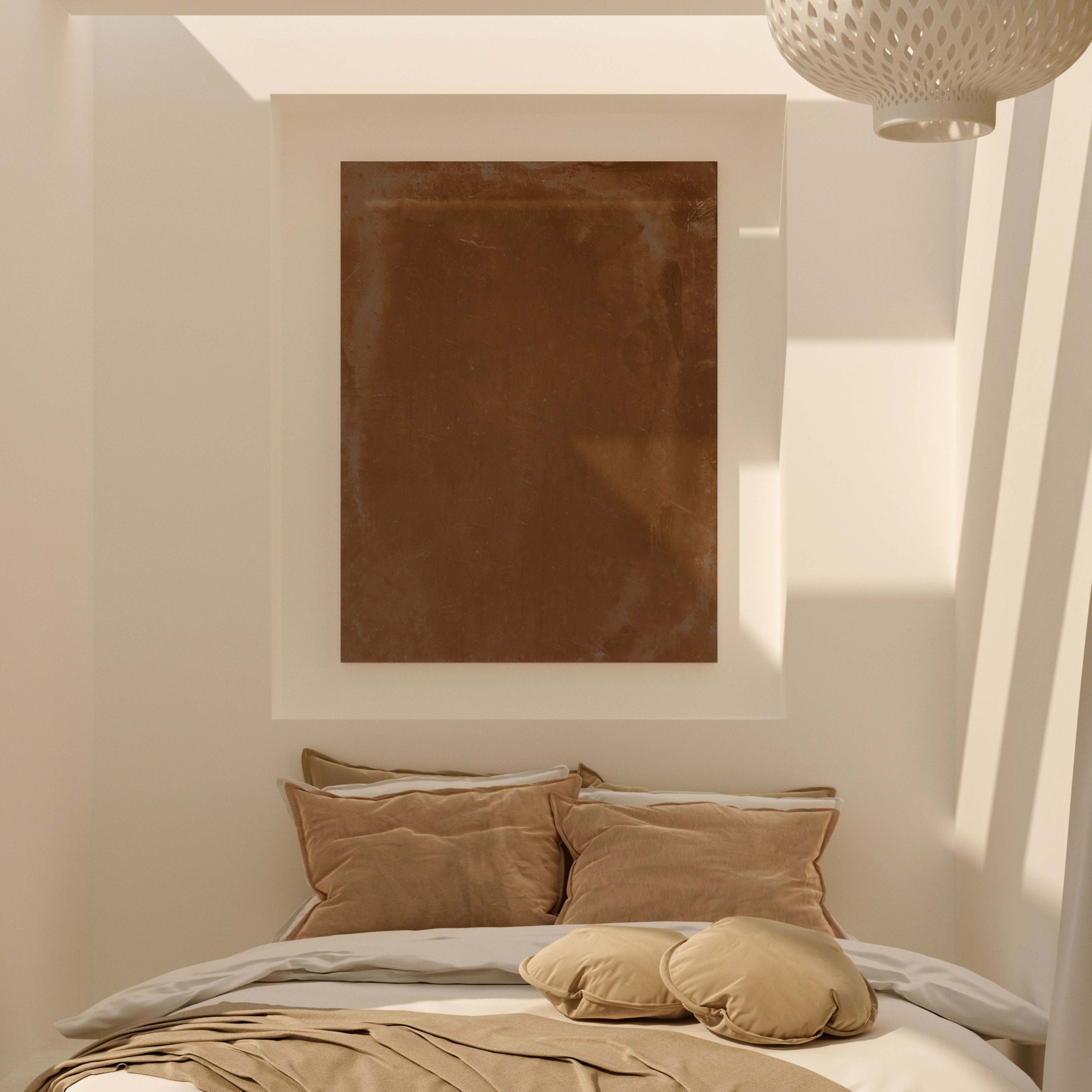 Rust Minimalist Wall Art Framed, Canvas Art Print, Giclée, Extra Large ...