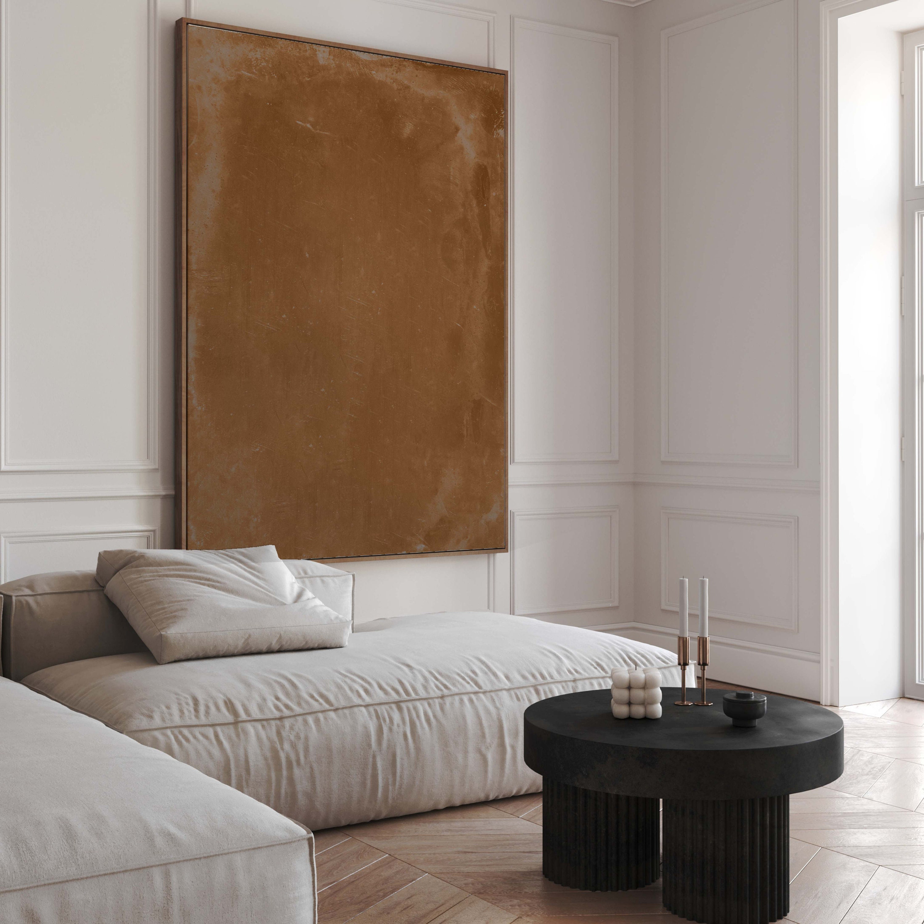 Rust Minimalist Wall Art Framed, Canvas Art Print, Giclée, Extra Large ...