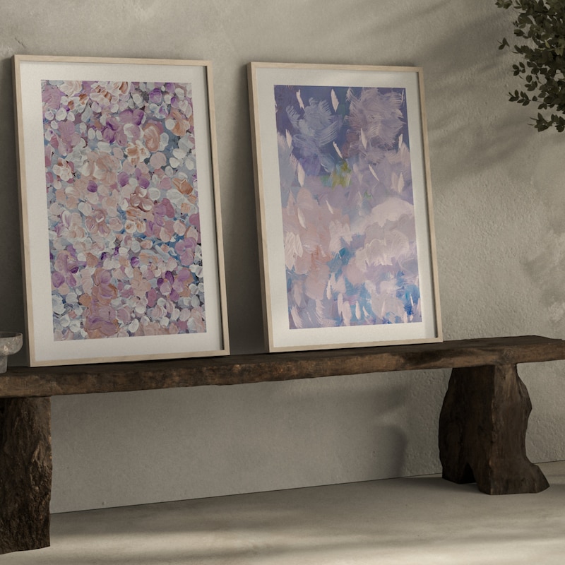 Lilac Abstract Art - Etsy