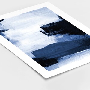 Blue Abstract Set of 3 Prints, Abstract Art, Gallery Wall Set, Dark ...