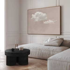 Beige Clouds Canvas Wall Art Print, Landscape Neutral Wall Art Framed ...