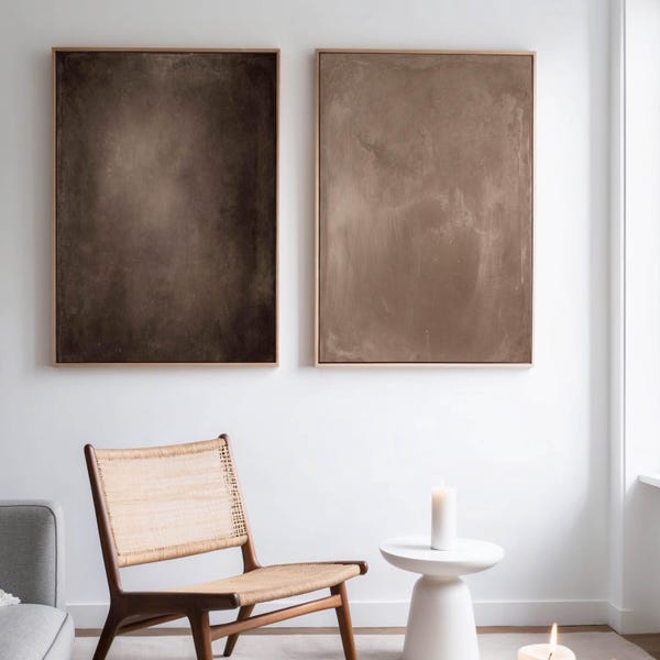 Brown Earthy Canvas - Etsy UK