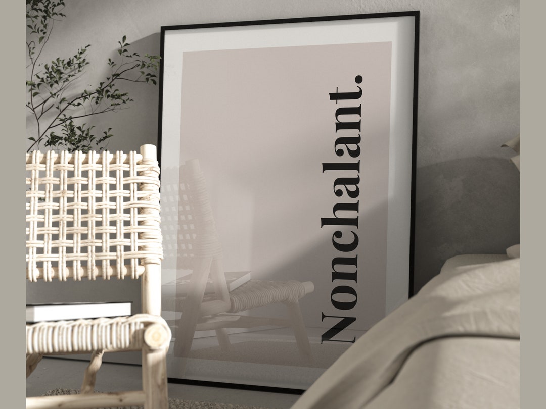 Nonchalant Print · Minimalist Wall Art · Black and Beige Wall Art ...