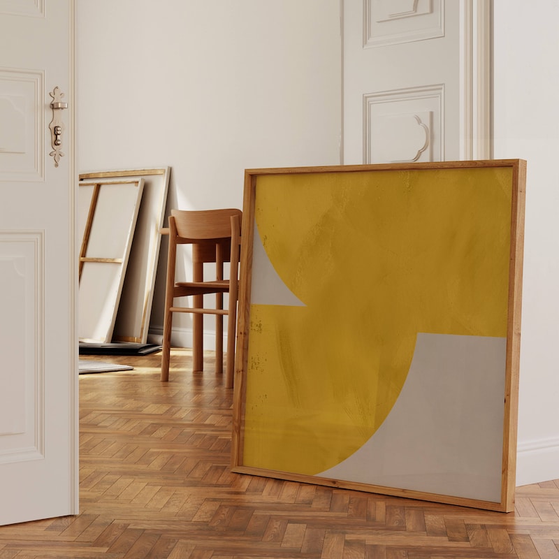 Bright Yellow Art - Etsy