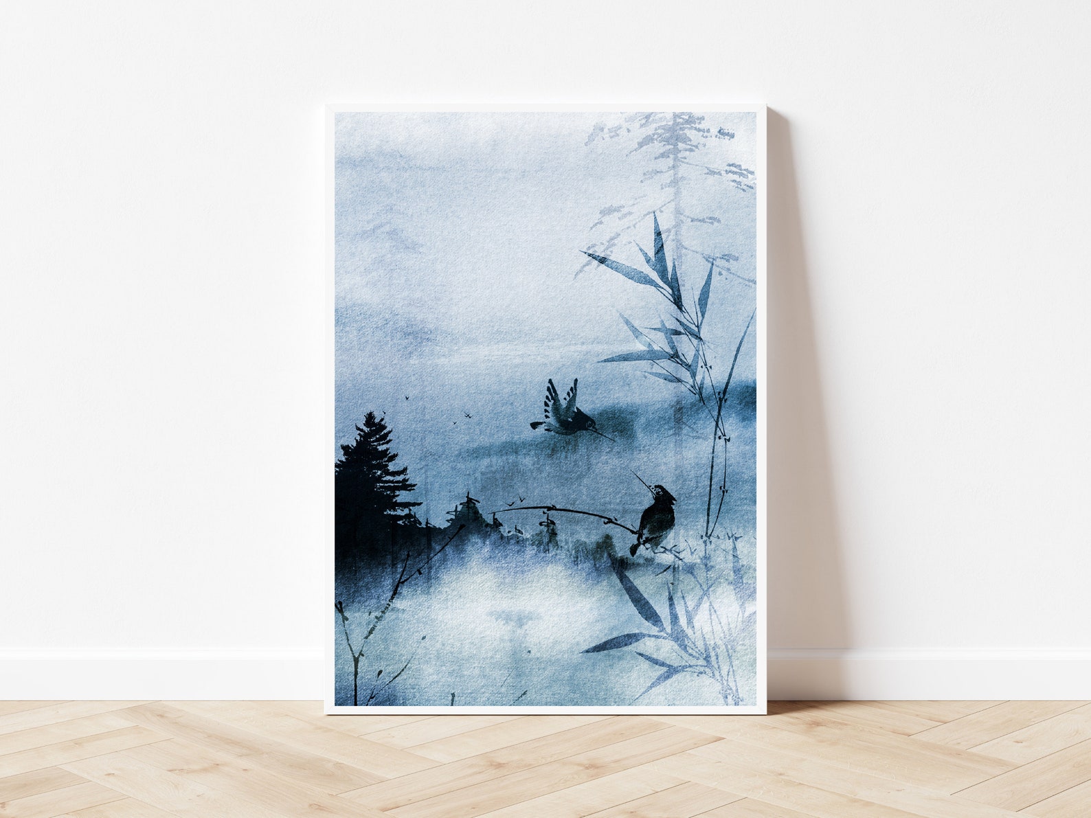 Blue Japanese Wall Art Set of 3 Prints Japanese Art Print - Etsy