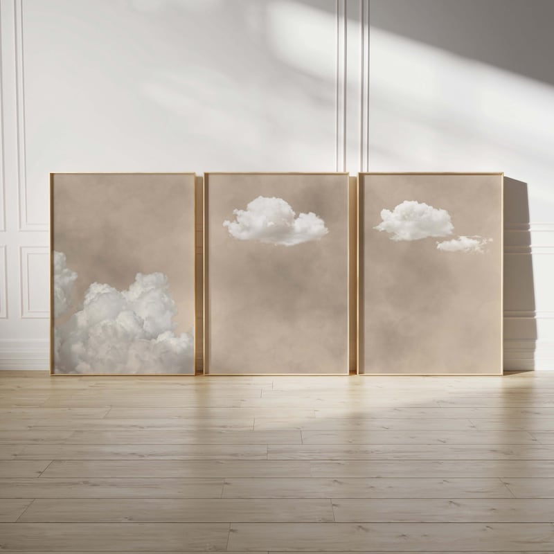 Cloud Trio Print - Etsy