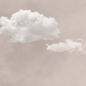 Beige Clouds Canvas Wall Art Print, Landscape Neutral Wall Art Framed ...