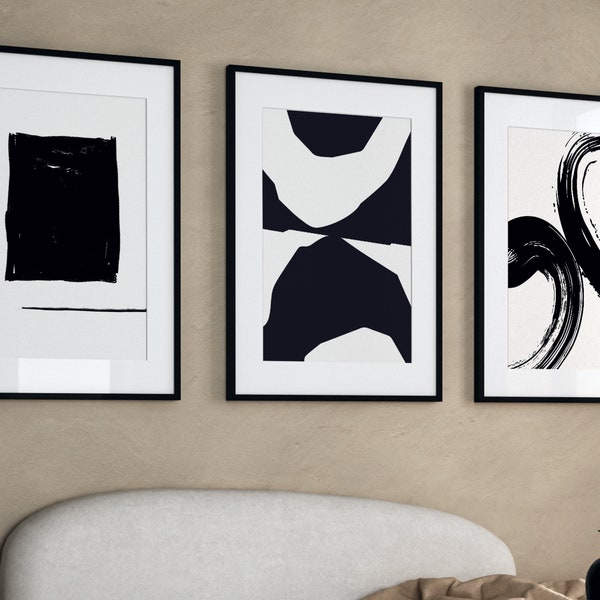 Abstract Modern Art 3 Piece - Etsy