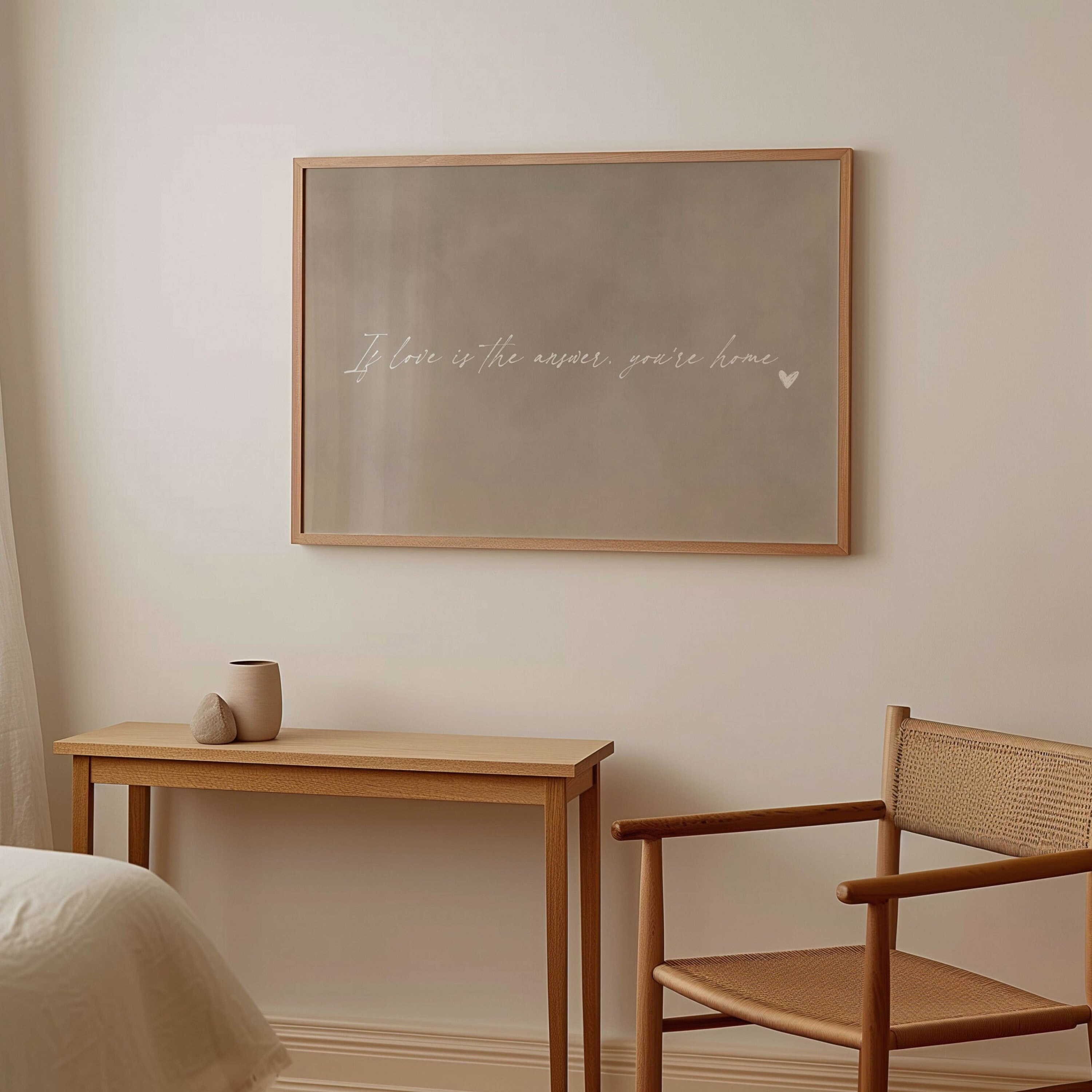 Neutral If Love is the Answer Wall Art Print, You're Home, Minimalist ...