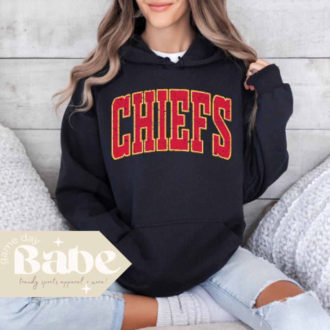 Adult Chiefs Gildan Unisex Hoodie | Distressed Design, Vintage Looking ...