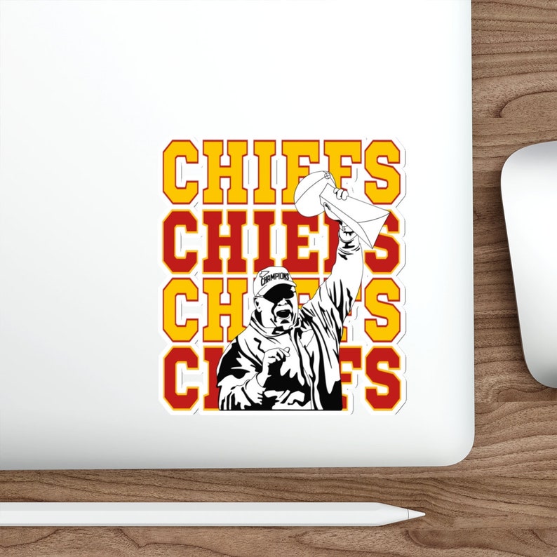 Die-cut Sticker Chiefs Andy Reid Trophy Celebration Kansas City ...