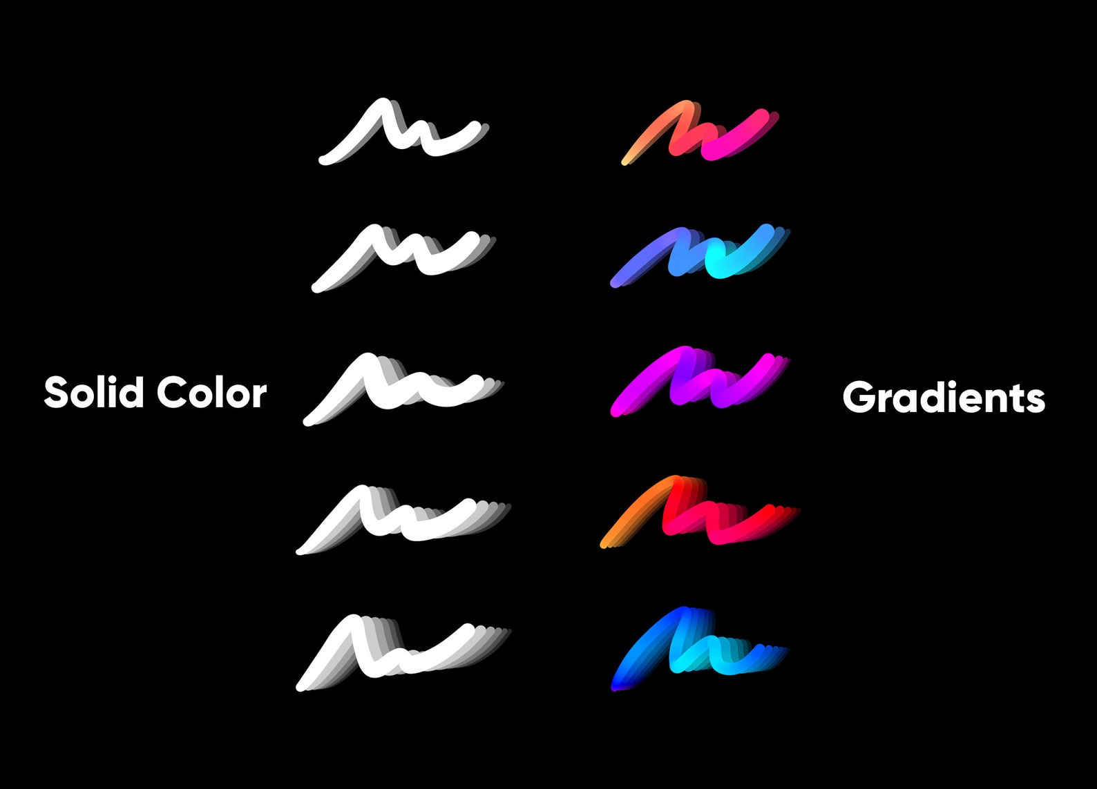 Procreate Lettering Brush Bundle, 3d Multiline Realistic Lettering ...