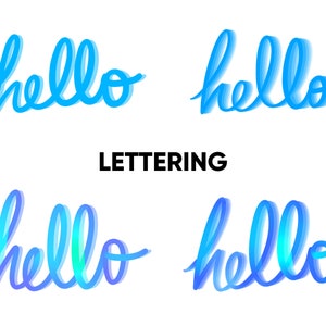 Procreate Lettering Brush Bundle, 3d Multiline Realistic Lettering ...