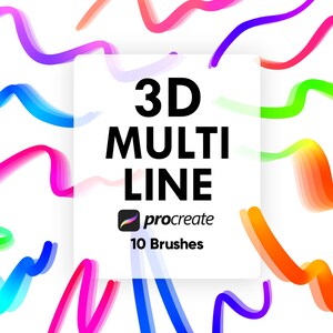 Procreate Lettering Brush Bundle, 3d Multiline Realistic Lettering ...