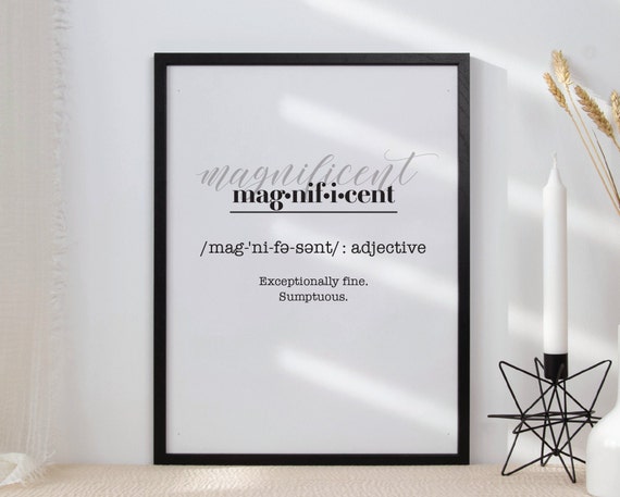 Magnificent Definition Print Definition Printable Art - Etsy
