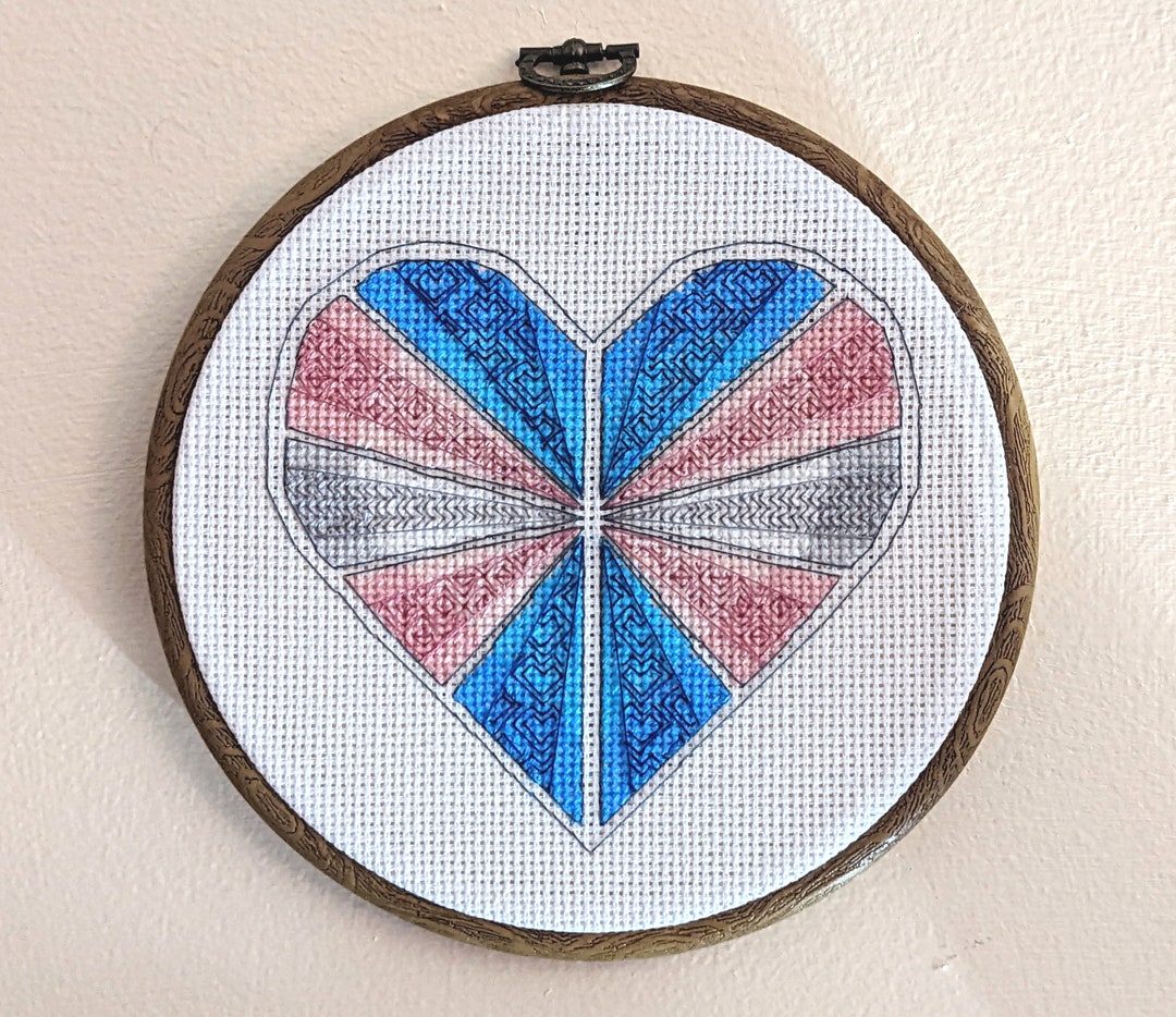 Transgender Cross Stitch Pattern - Trans Pride Crafts Trans | Cross ...