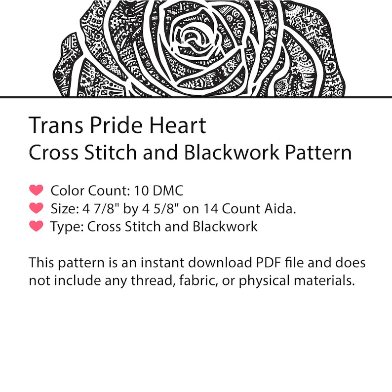 Transgender Cross Stitch Pattern - Trans Pride Crafts Trans | Cross ...