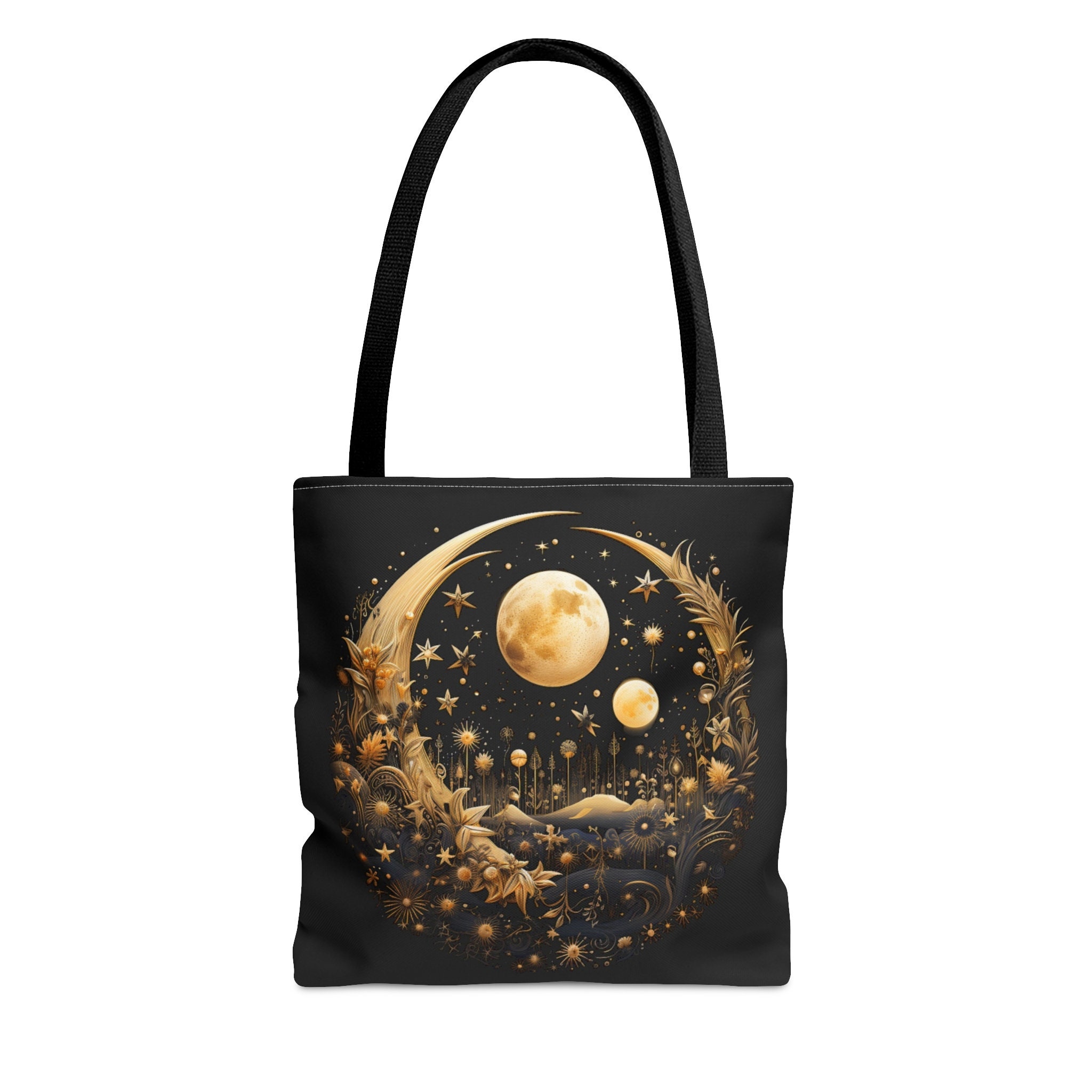 Sun Moon Tote Celestial Tote Bag Moon Phase Tote Bag Witchy - Etsy