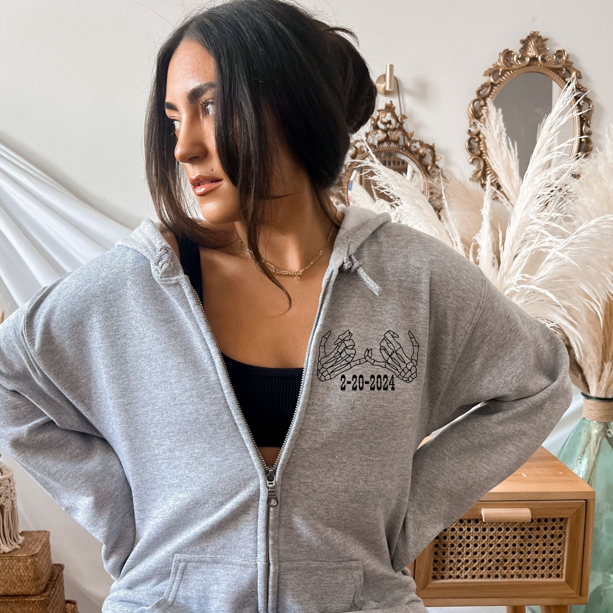 Just Married Jacket Honeymoon Zip up Hoodie Matching Couples Jacket ...