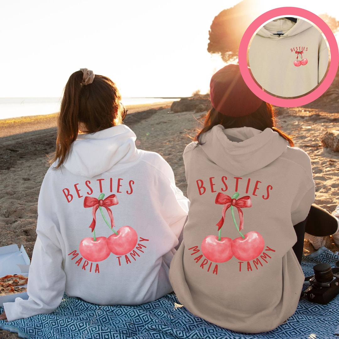 Best Friends Matching Hoodies Personalized Friendship Matching Hoodies ...