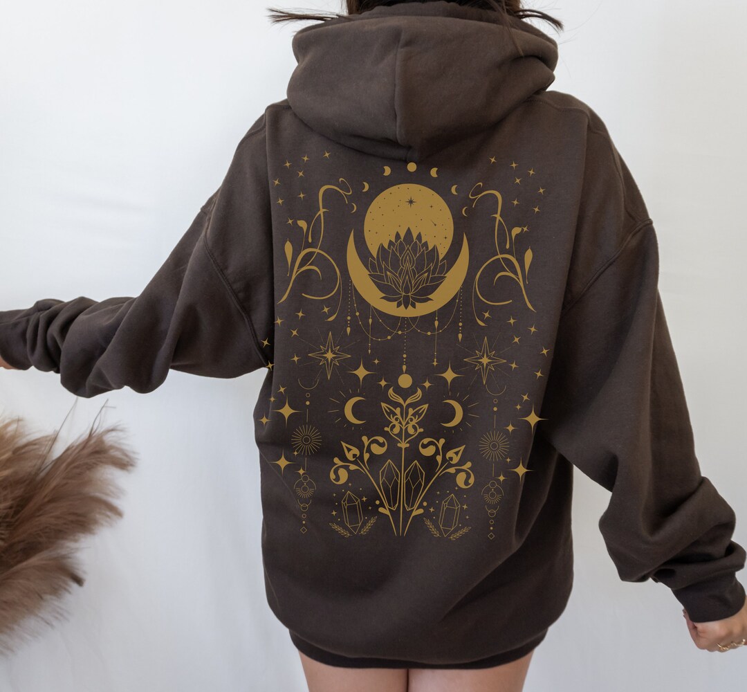 Celestial Hoodie With Design on the Back of Shirt, Celestial Shirt ...