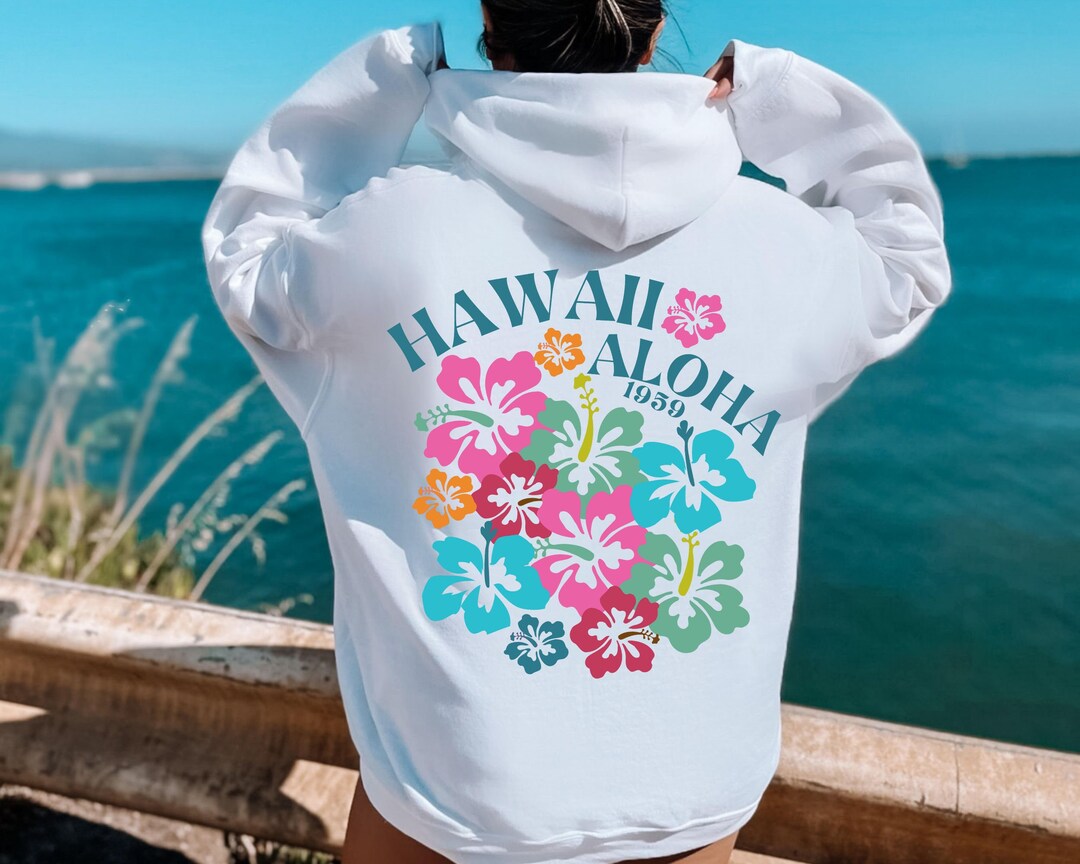 Hawaii Hoodie Aesthetic, Hawaii Sweatshirt, Hibiscus Sweatshirt ...