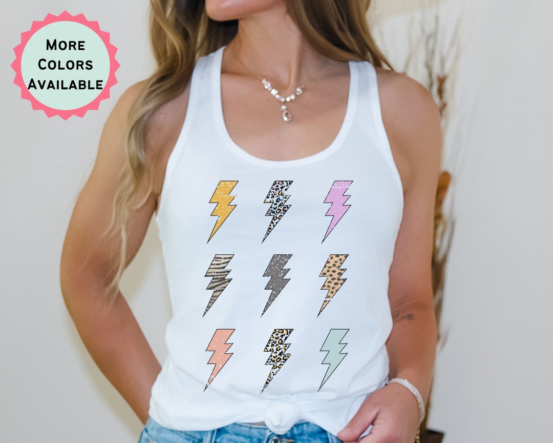 Lightning Bolt Y2k Tank Top, Vsco Girl Clothing Trendy Tanks, Coconut ...