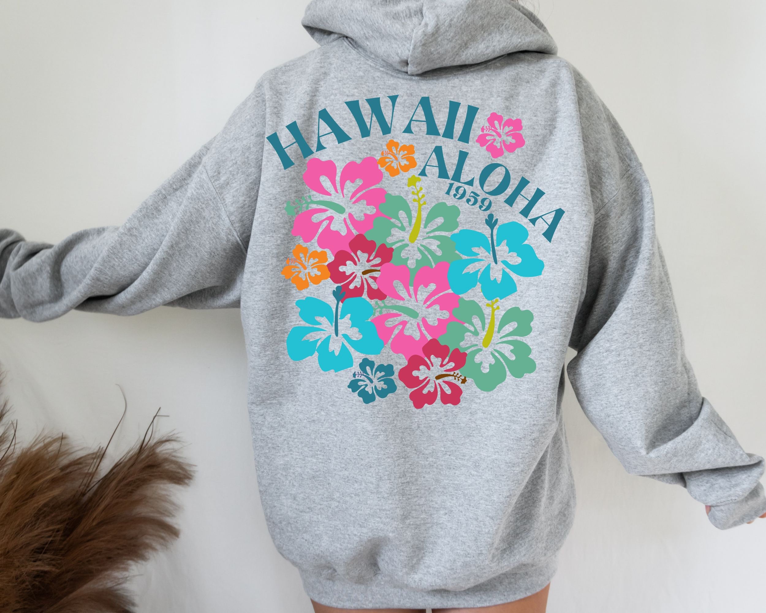 Hawaii Hoodie Aesthetic, Hawaii Sweatshirt, Hibiscus Sweatshirt ...