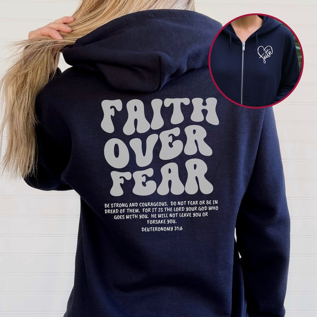 Christian Zip up Hoodie, Christian Hoodie, Christian Apparel, Full Zip ...